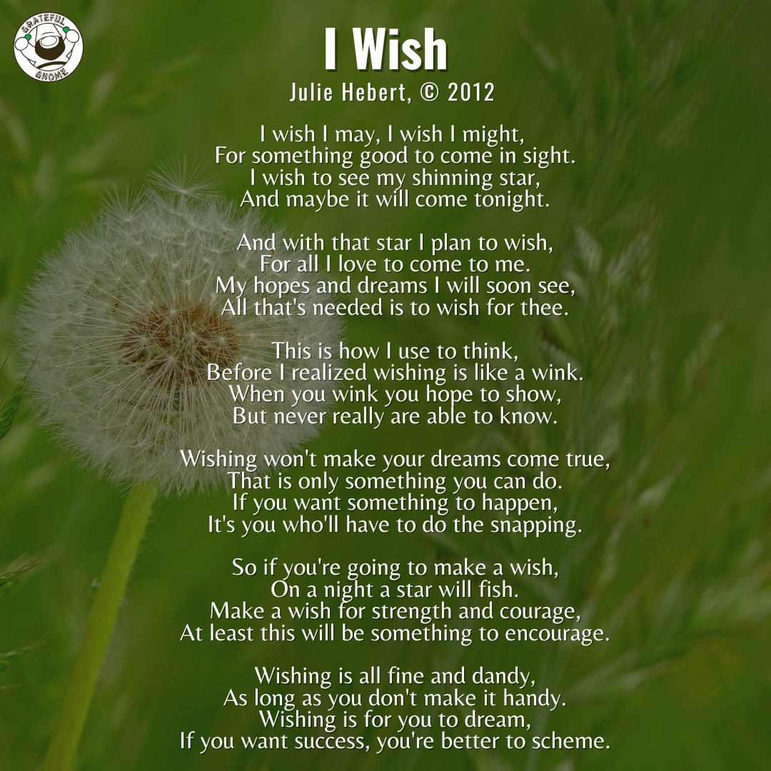 Motivational Poems - I Wish – Grateful Gnome