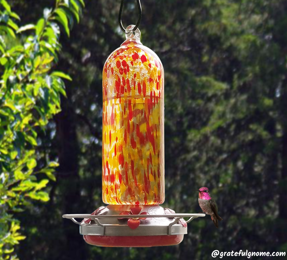 Fiery Bell Tower Hummingbird Feeder – Grateful Gnome