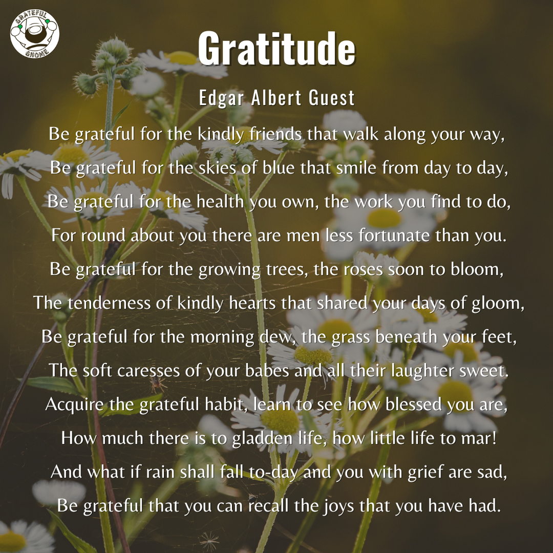Thankful Poems - Gratitude – Grateful Gnome