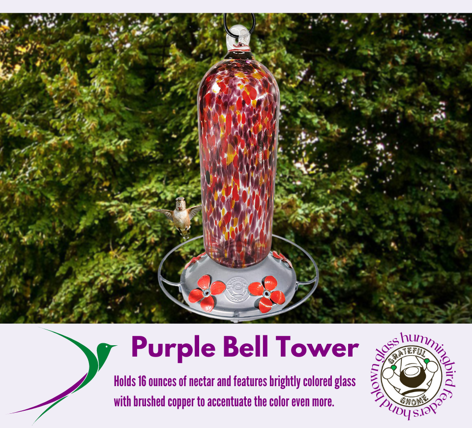Purple Bell Tower Hummingbird Feeder – Grateful Gnome