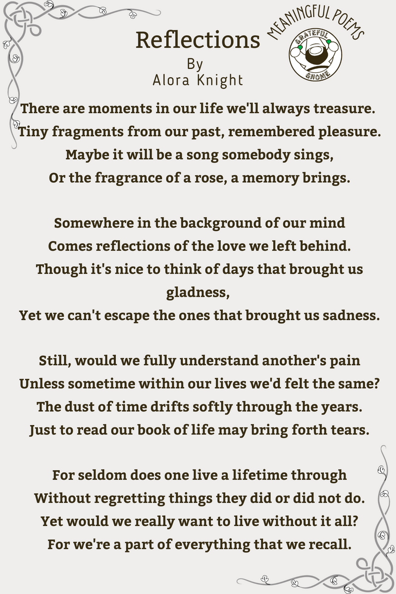 Meaningful Poems - Reflections – Grateful Gnome