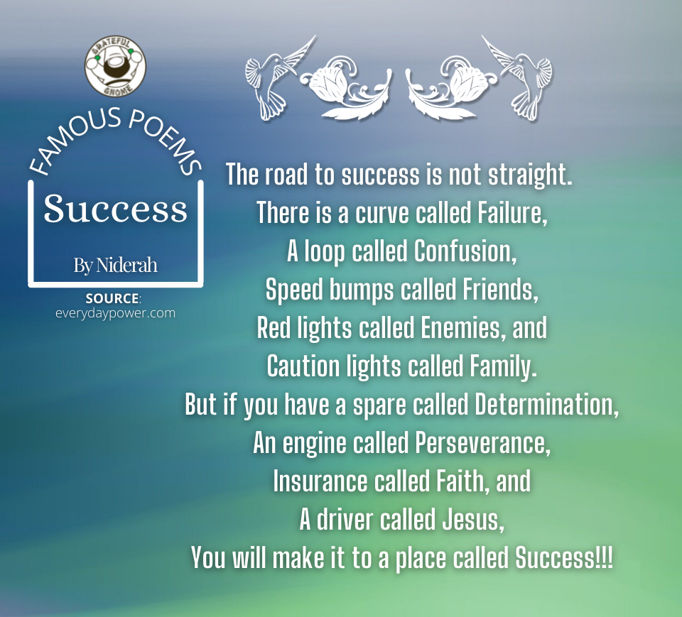Famous Poems - Success – Grateful Gnome