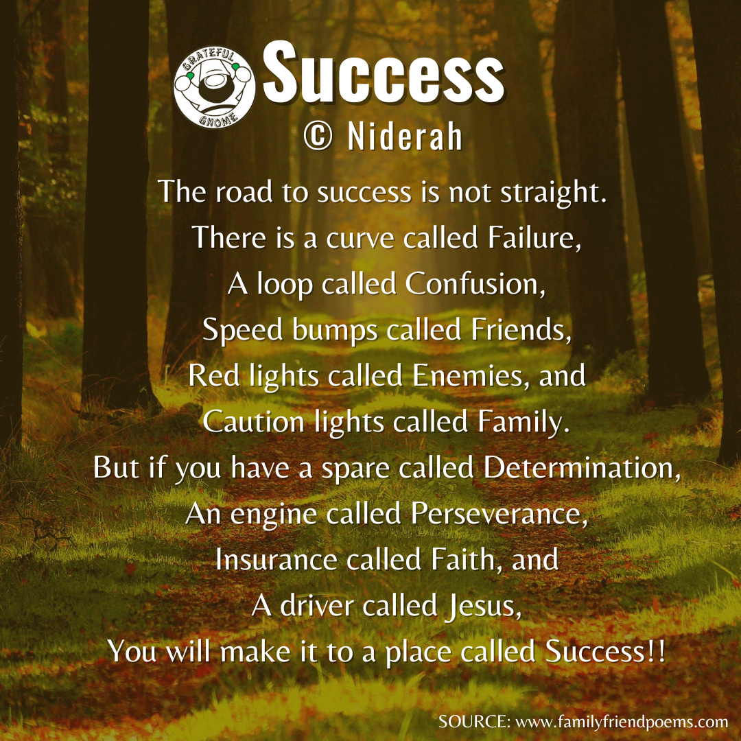 Inspirational Poems - Success – Grateful Gnome