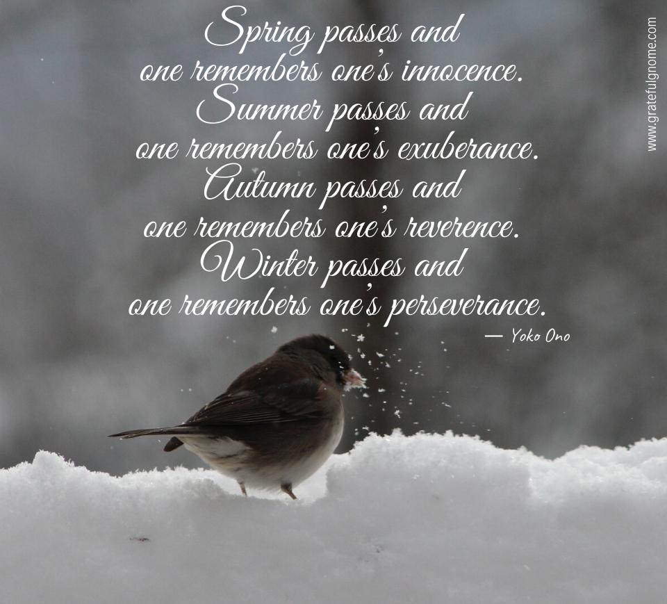 Inspirational Quotes on Seasons – Grateful Gnome