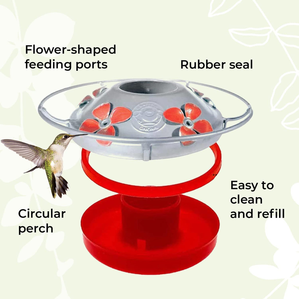 Renaissance Ruby Hummingbird Feeder - 12 fl. oz – Grateful Gnome